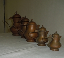 Set 5 caraffe in rame - cuccume