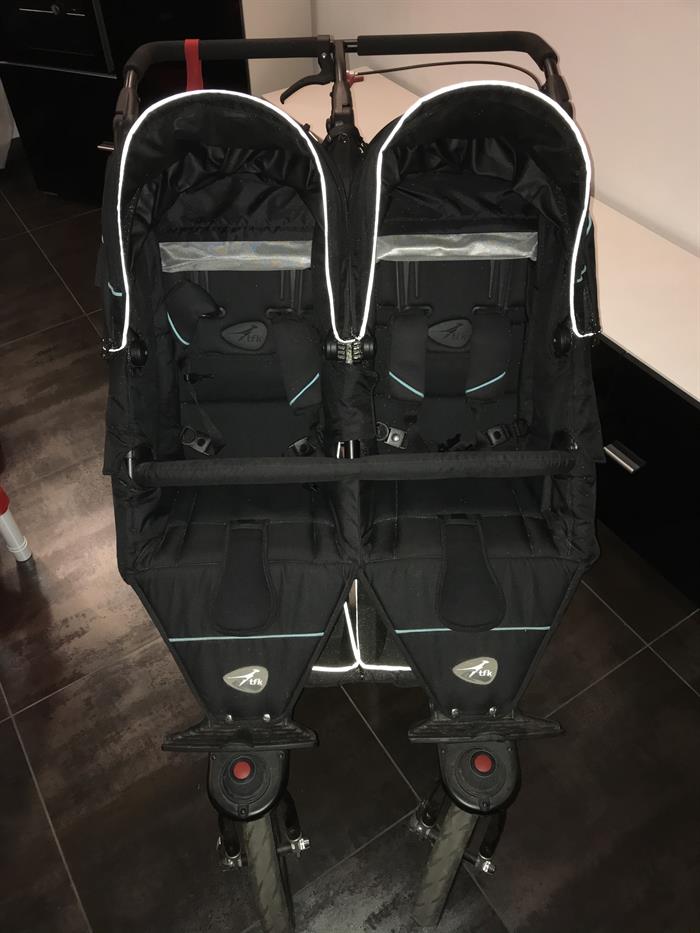 PASSEGGINO GEMELLARE TFK PIU' 2 OVETTI CYBEX PIU' ADATTATORIPIU' PARAPIOGGIA