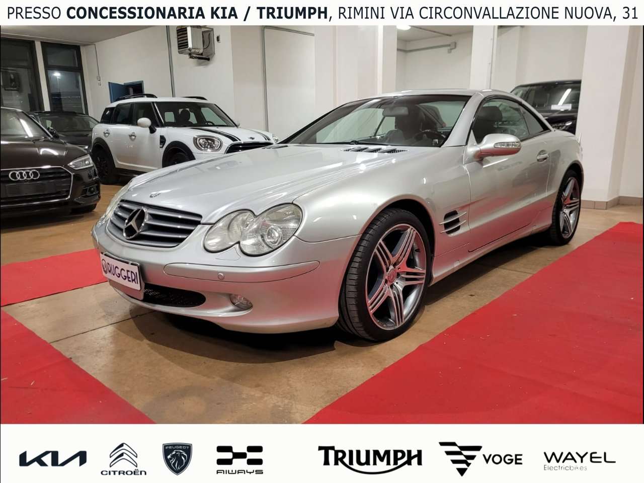 Mercedes-Benz SL 500V8 AMG pack, int. carbonio, pelle ghiaccio