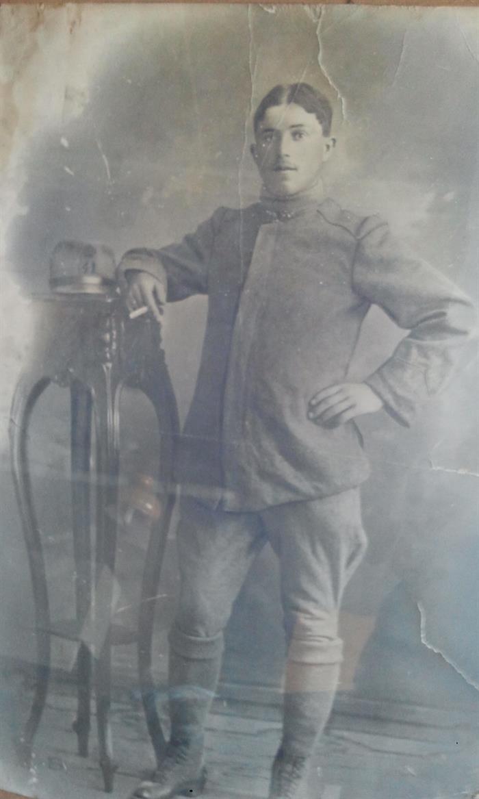 FOTO ANTICA (1915) SOLDATO ITALIANO PRIMA GUERRA